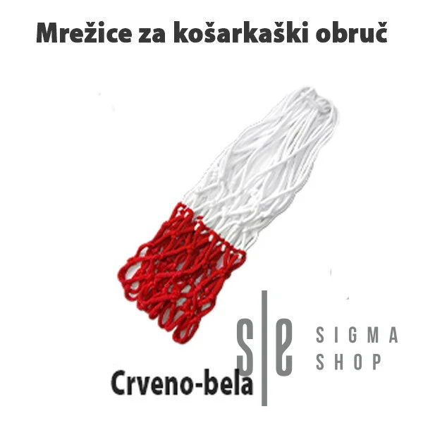 Mrežice za košarkaški obruč-crveno bela