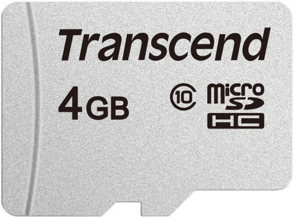 4GB MicroSD, Class 10, Read/Write up to 20/10 MB/s ( TS4GUSD300S )