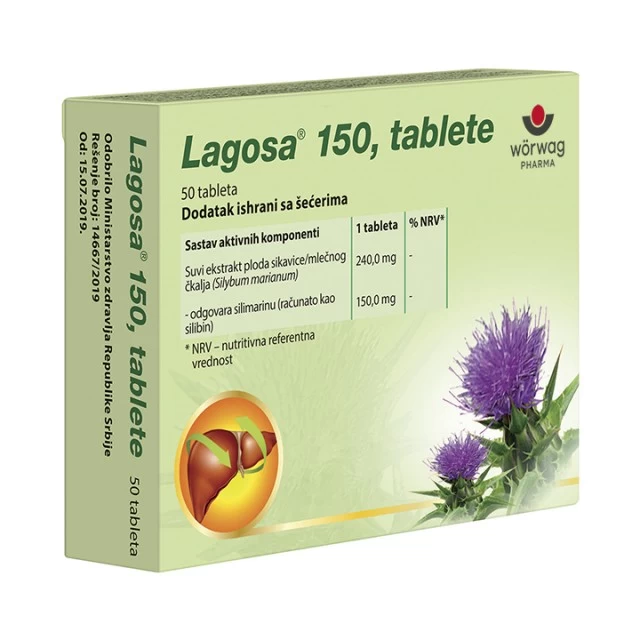 LAGOSA TABLETS - Preparation for fatty and cirrhosis of the liver
