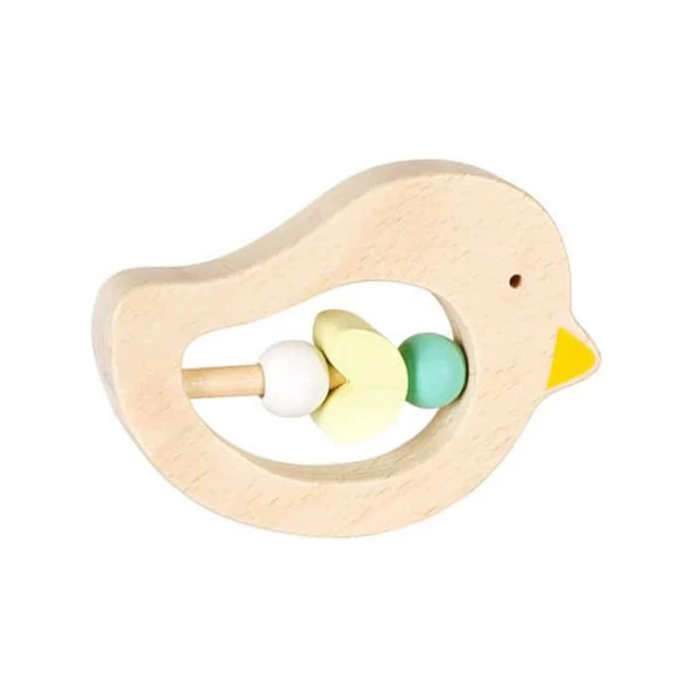 LULË WOODEN RATTLE - BIRD - Natural sounds of joy for your baby