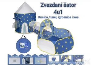 4U1 ZABAVNI ZVEZDANI ŠATOR ZA DECU