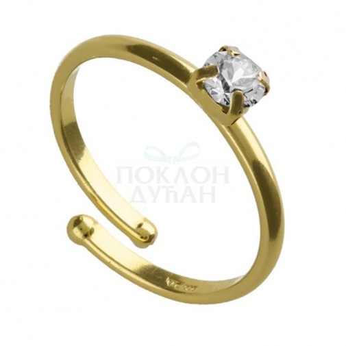 ŽENSKI VICTORIA CRUZ WELL-LOVED CRYSTAL GOLD PRSTEN SA SWAROVSKI KRISTALOM