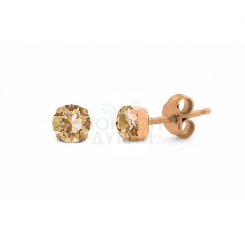 ŽENSKE VICTORIA CRUZ CELINA LIGHT TOPAZ ROSE GOLD MINDJUŠE SA SWAROVSKI KRISTALOM