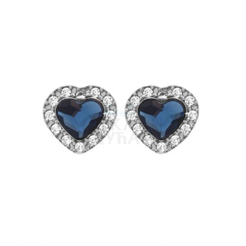 ŽENSKE VICTORIA CRUZ CUORE DENIM BLUE MINDJUŠE SA SWAROVSKI KRISTALIMA