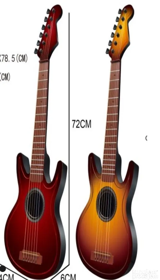 DRVENA GITARA ZA DECU 24X72CM