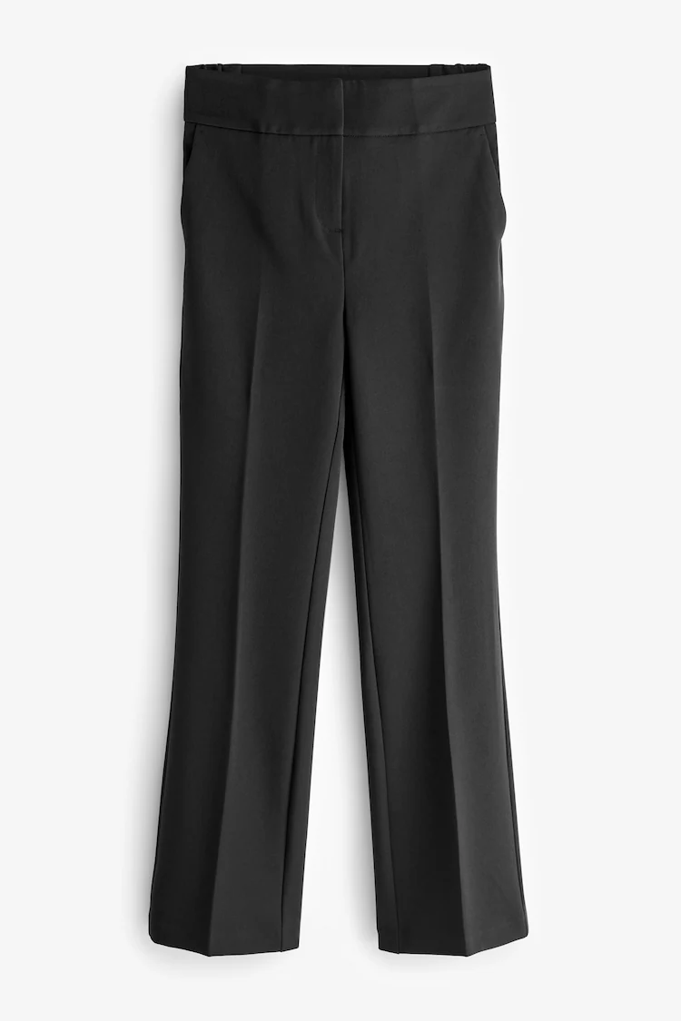 Black Bootcut Tailored Trousers