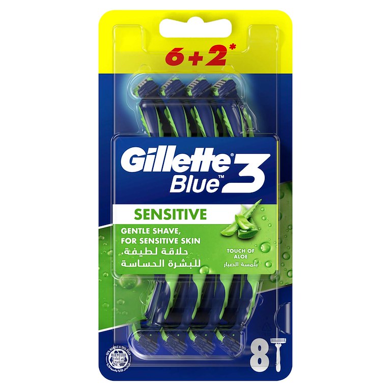 Gillette brijač blue sensitive 6+2 gillette