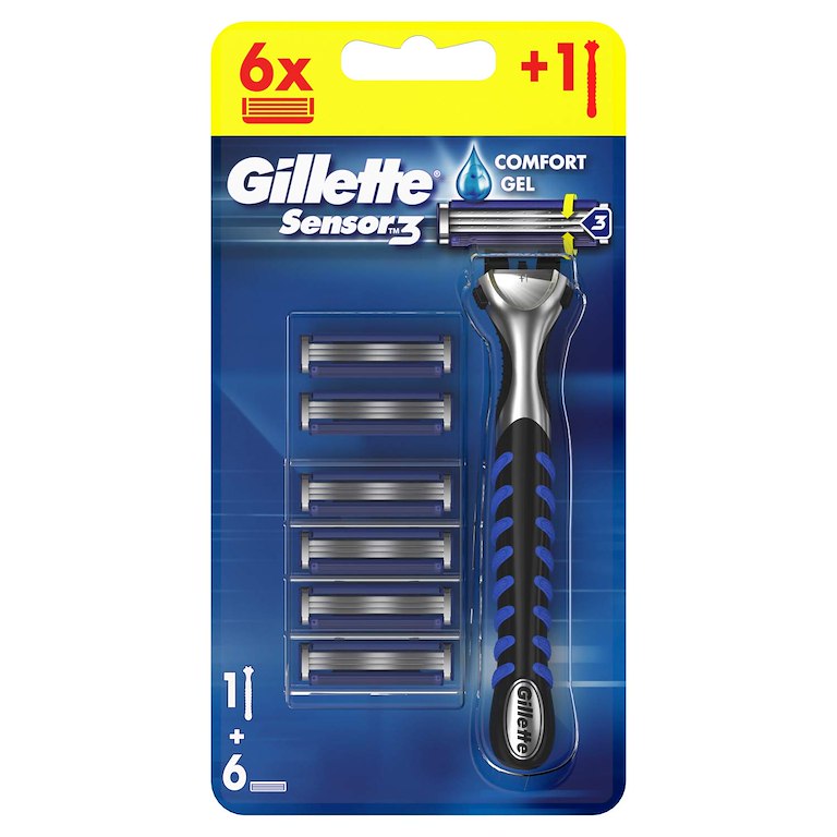 Gillette brijač sensor 3 h+6 gillette