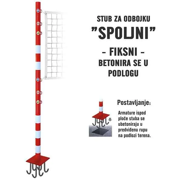 Odbojkaški stub “SPOLJNI” 2kom.