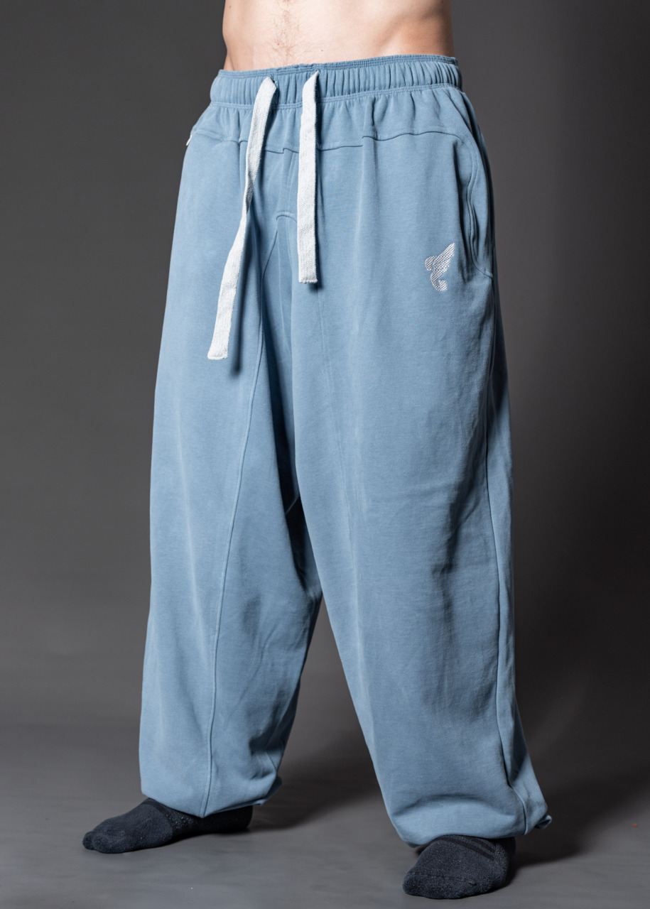 Baggy Motion Pants – Silver Blue