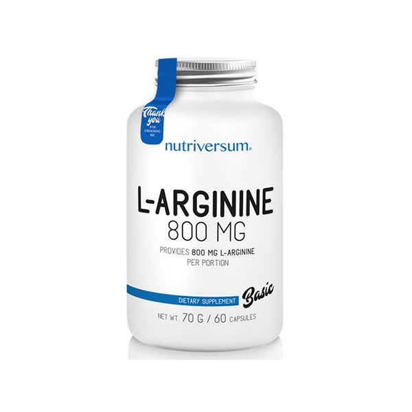 Nutriversum L-Arginine Basic 800 mg – 60 kapsula