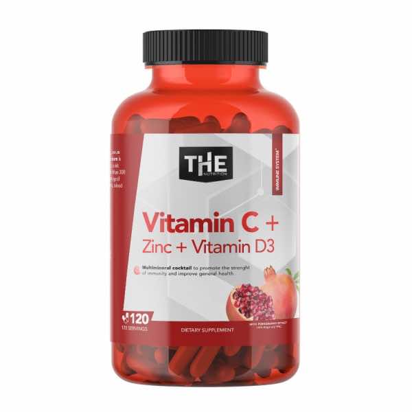 The Nutrition THE Vitamin C + Zinc + D3 – 120 kapsula