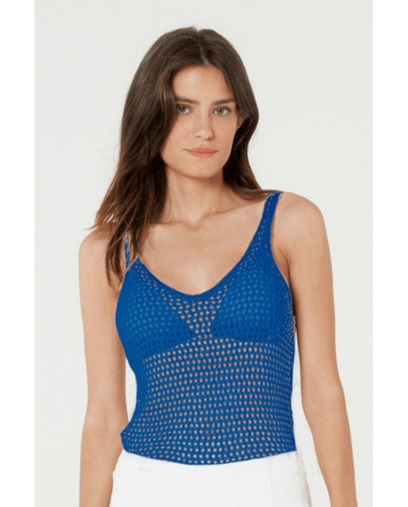 Blusa Tricot Color Azul