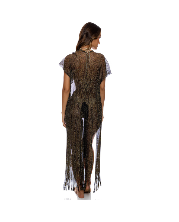 Long Caftan Siren Dream Black Gold