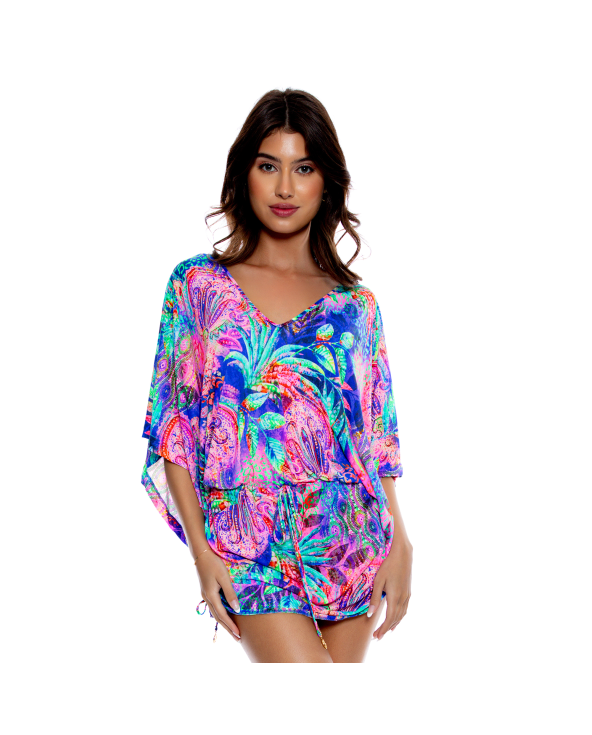 Cabana V Neck Dress Multicolor