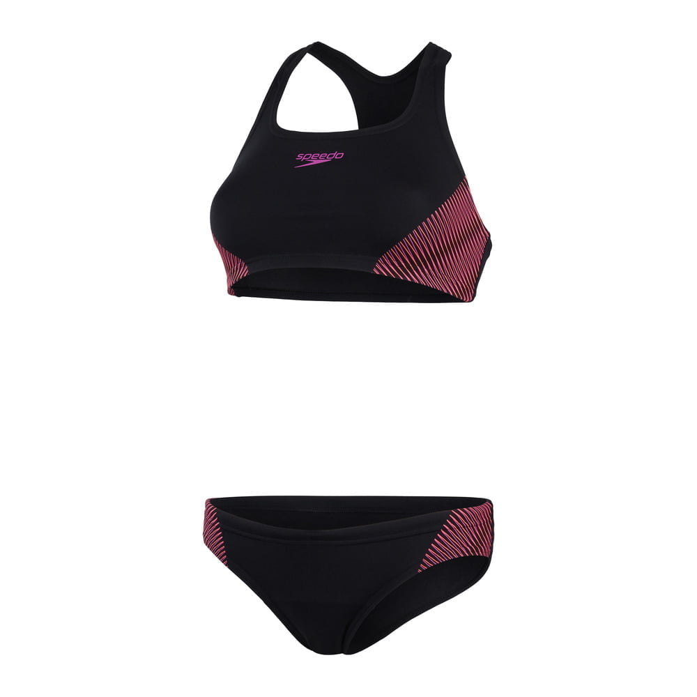 Speedo Kupaći kostim bikini – Placement Racerback (Crni)