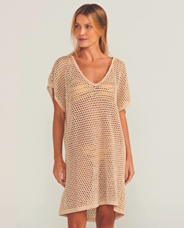 Caftan Maia Tricot Bege