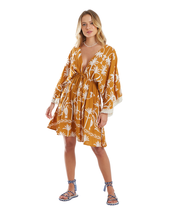 Vestido Kaftan Curto Tucanus