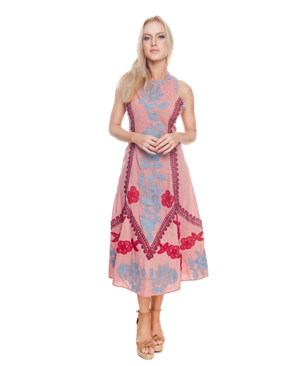 Lisbon Long Dress Rose Gold