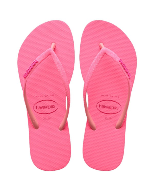 Havaianas Slim Glitter Neon Rosa Macaron