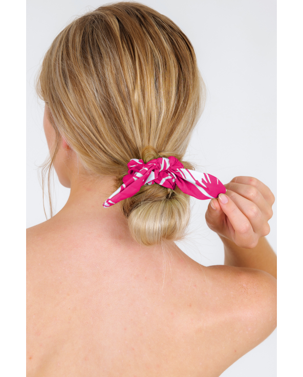 Pink-Palms Scrunchie