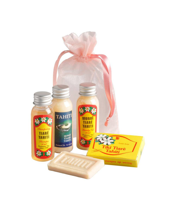 4 Mini Pakovanja: Monoi Ulje, Šampon, Sapun, Hidratantni Losion - Pochette Cadeau Hina