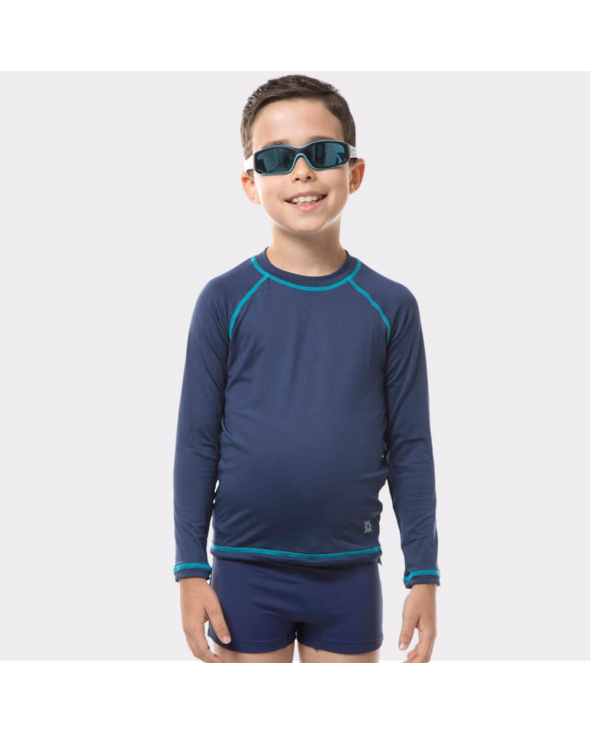 Kids Fpu50+ Uv Colors Long Sleeve T-Shirt Navy Blue Uv