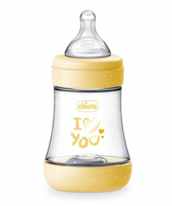 Chicco Perfect 5 plastična flašica za bebe 0m+ 150ml - Žuta - A075866