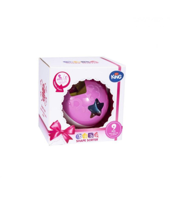 GD Toys igračka Sorter umetaljka sa raznim oblicima Roze - A061305