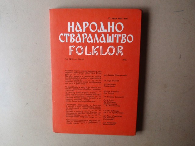 NARODNO STVARALAŠTVO FOLKLOR 53 - 56 / 1975