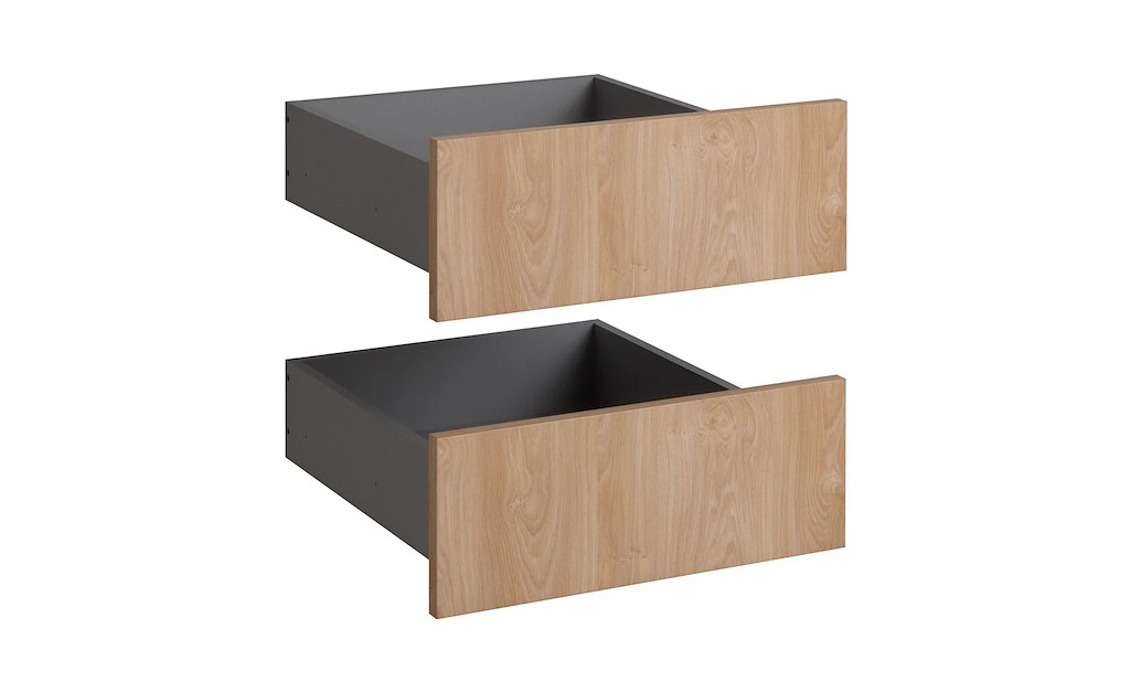 Ultra set 2/1 spoljašnjih fioka 45x40x19 cm sivo/hrast