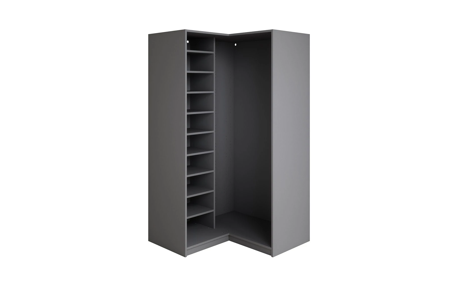 Ultra ugaona struktura leva 109x109x196 cm siva