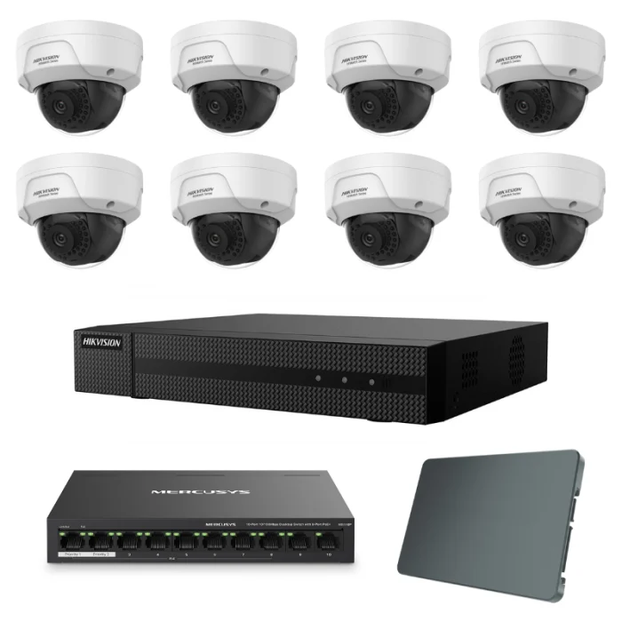 HikVision FullHD antivandal komplet 8 dome kamera 2Mpix
HikVision FullHD antivandal komplet 8 dome kamera 2Mpix