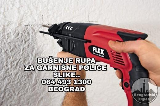 Bušenje rupa za tiplove nosace slike garnisne