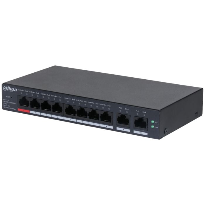 Dahua CS4010-8GT-110 gigabitni 8-portni PoE switch
Dahua CS4010-8GT-110 gigabitni 8-portni PoE switch