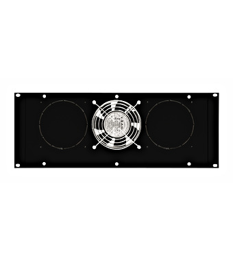 19" Krovni ventilator. panel: 1 ventilator i termostat, crni
za DS/DSS/DSZ samostojeće komunikacijske ormare