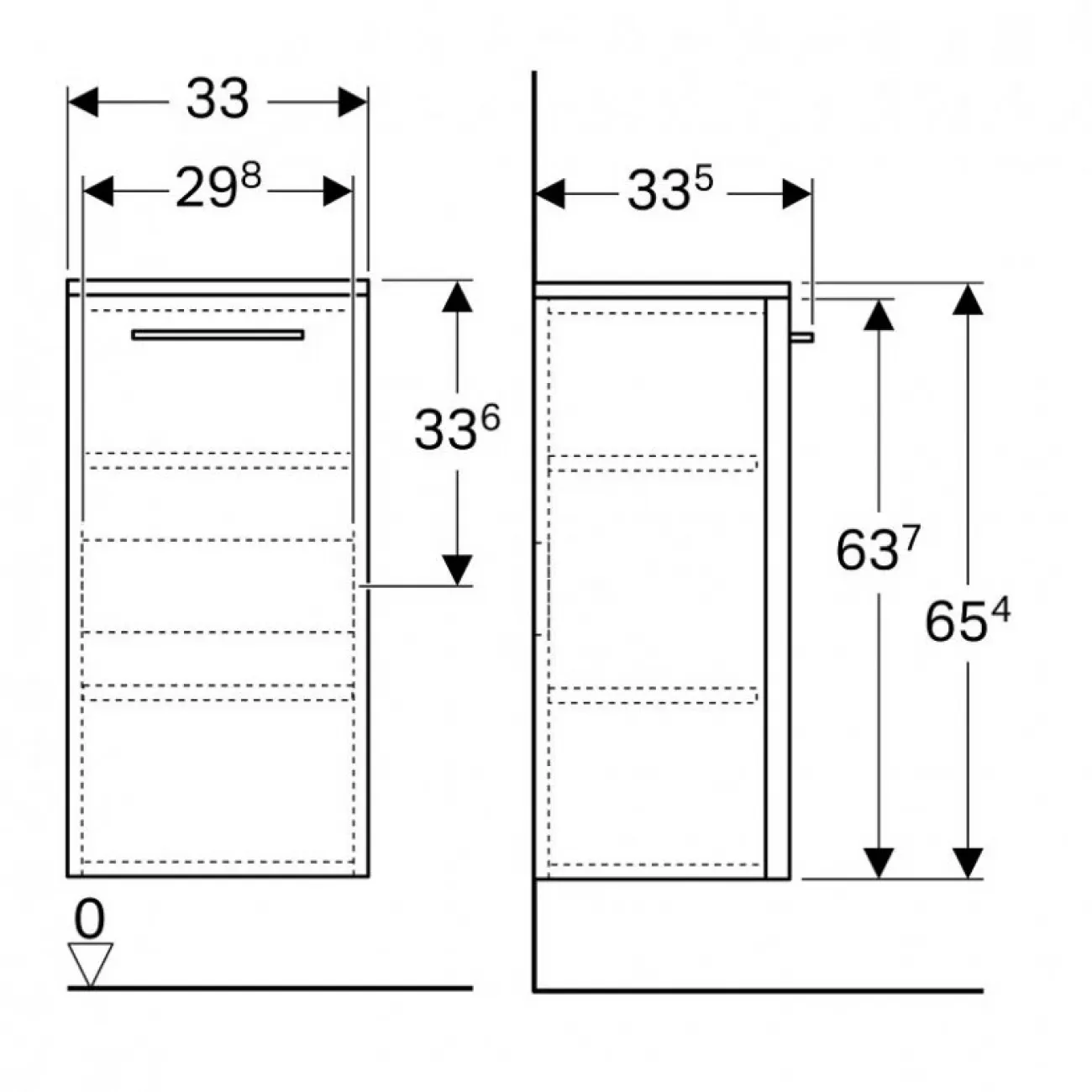 GEBERIT SQUARE 65 ORMARIĆ ORAH