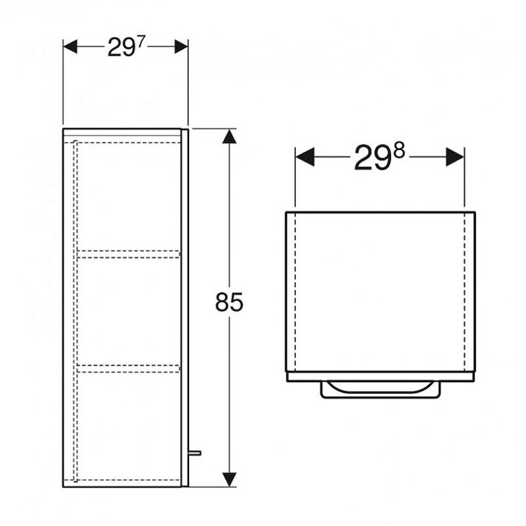 GEBERIT SQUARE 85 ORMARIĆ LAVA