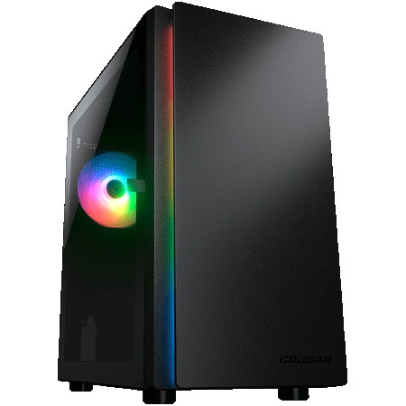 Cougar | purity rgb black | pc case | mini tower / tg front panel with argb strip / 1 x argb fan / 3mm tg left panel ( CGR-5PC4B-RGB )