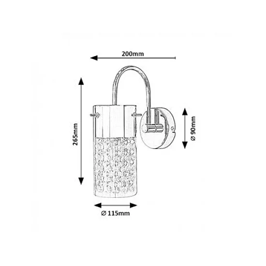 RABALUX NIAGARA 2194 E14 40 W ZIDNA LAMPA CENA