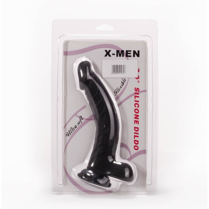 X-MEN 7.9" Silicone Dildo Black XMEN000111 / 0230