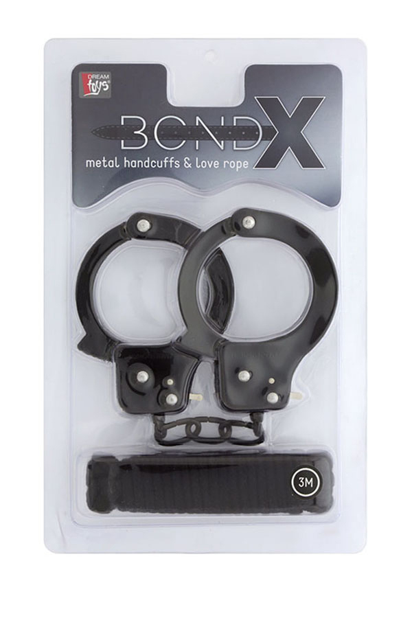 BONDX crne metalne lisice 20870