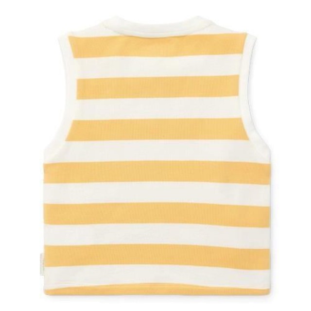 SINGLET MAJICA BEZ RUKAVA, SUNNY YELLOW STRIPES - LITTLE FARM