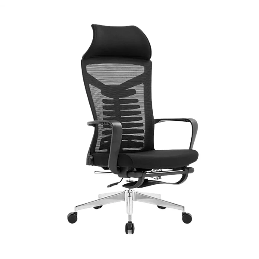 Radna ergonomska fotelja sa odmaračem za noge UGD Ultimate Support - crna