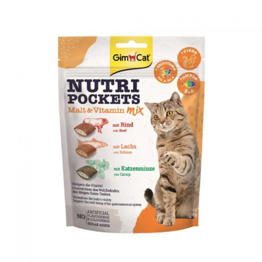 GIMCAT NUTRI POCKETS MALT & VITAMIN MIX POSLASTICE ZA MACKE 150 g