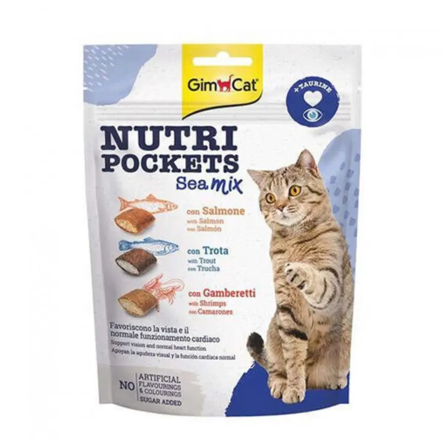 GIMCAT NUTRIPOCKETS MORSKI MIKS POSLASTICA ZA MACKE 150 g