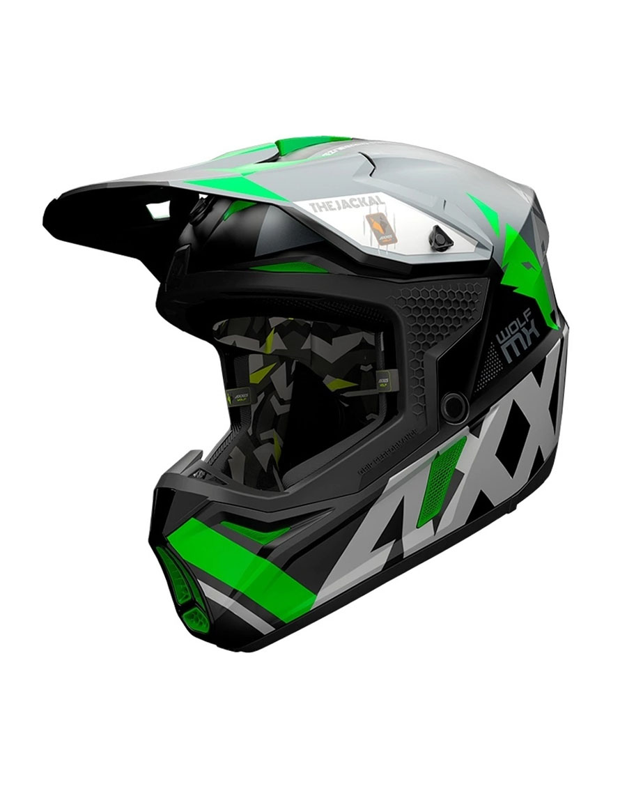 Axxis Wolf enduro/kros kaciga Jackal B6 zelena mat