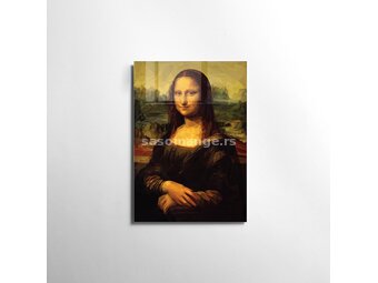 WALLXPERT Dekorativna slika od kaljenog stakla UV 034, Mona Liza (70 x 100 cm)