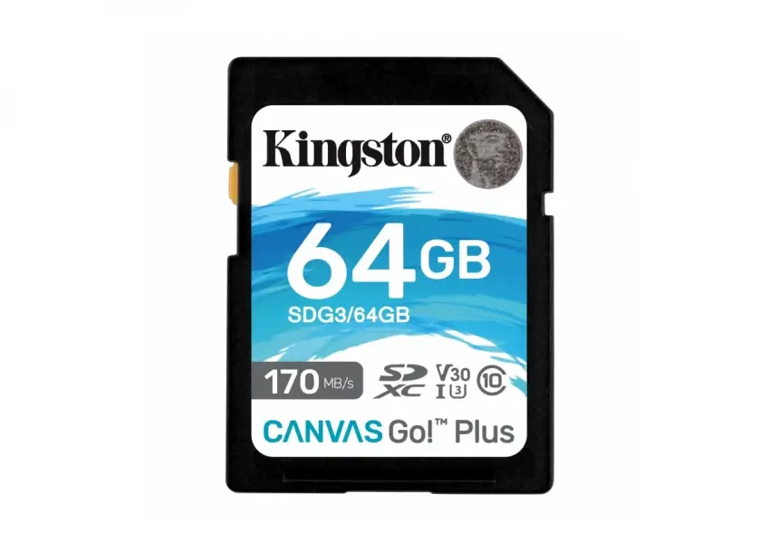 SD Card 64GB Kingston SDG3/64GB class 10 170Mbs/64MBs