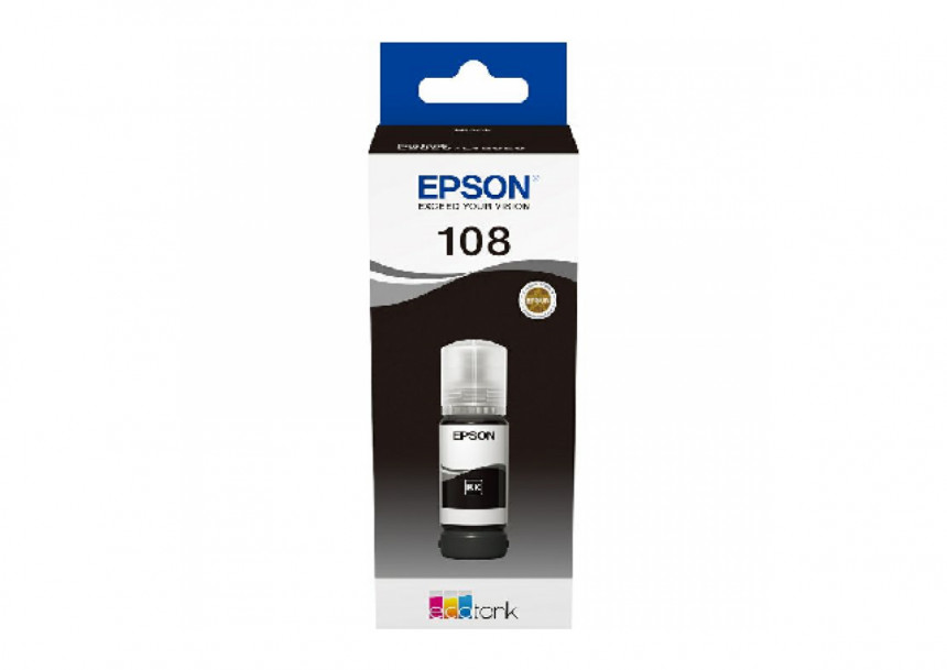 C13T09C14A 108 Black Ecotank ink bottle Epson